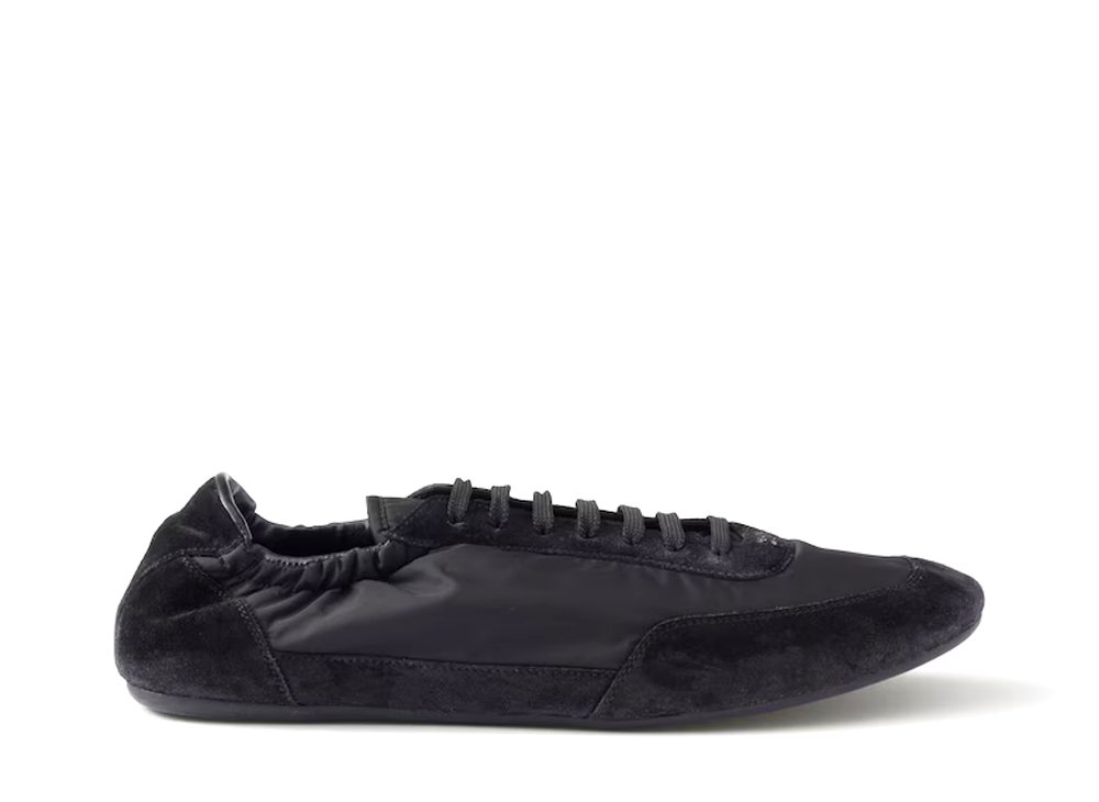 PRADA Women's Collapse Re-Nylon and Suede Sneakers "Black" 1E959N_D7C ...