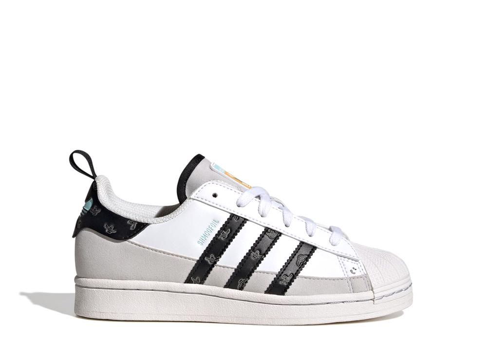 adidas Originals GS Shmoofoil Superstar "Cloud White/Core Black/Grey ...
