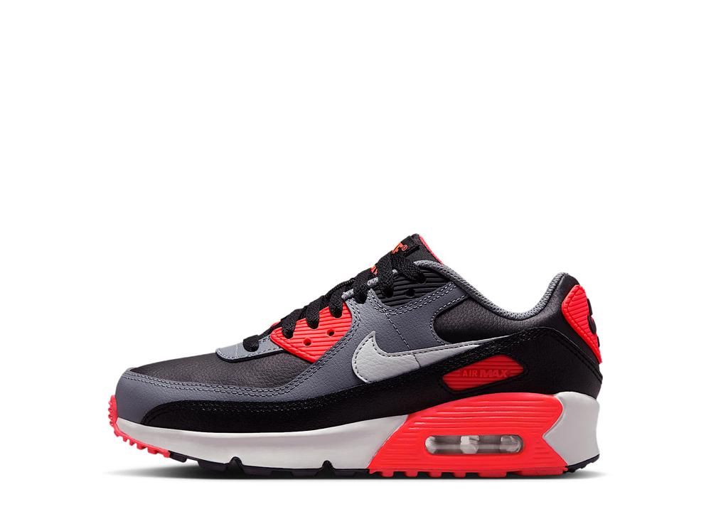 Nike GS Air Max 90 "Black/Cool Grey/Bright Crimson/Photon Dust" HF6358 ...