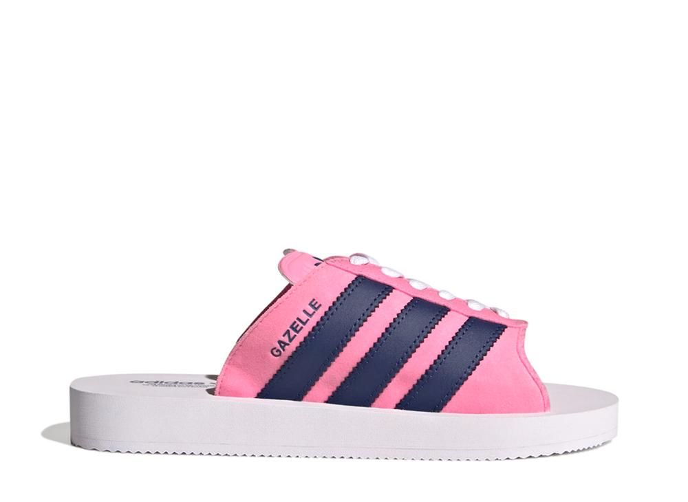 adidas Originals Women's Gazelle Beach Slides "Bliss Pink/Dark Blue ...