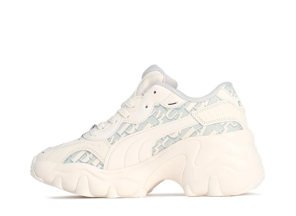 Puma Women's Pulsar Wedge Monogram "Warm White/Glacial Gray/Puma Silver ...