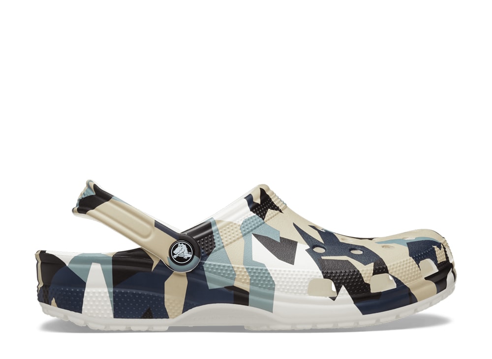 Crocs Classic Geo Camo Clog "White/Multi" | SNKRDUNK
