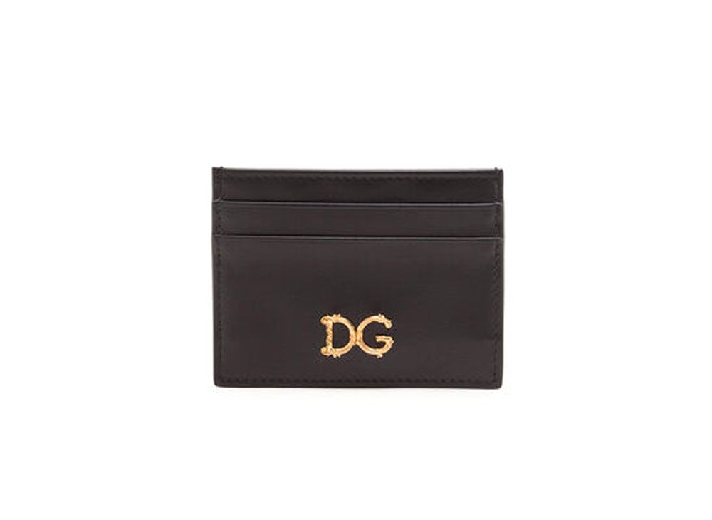 Dolce&Gabbana Credit Card Holder Calfskin DG Barocco "Black" | SNKRDUNK