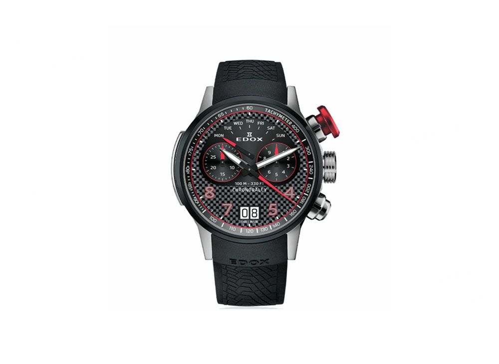 エドックス クロノラリー クロノグラフ 45 "レッド/カーボンブラック" 38003-TINRO-CAROの新品/中古フリマ(通販)｜スニダン