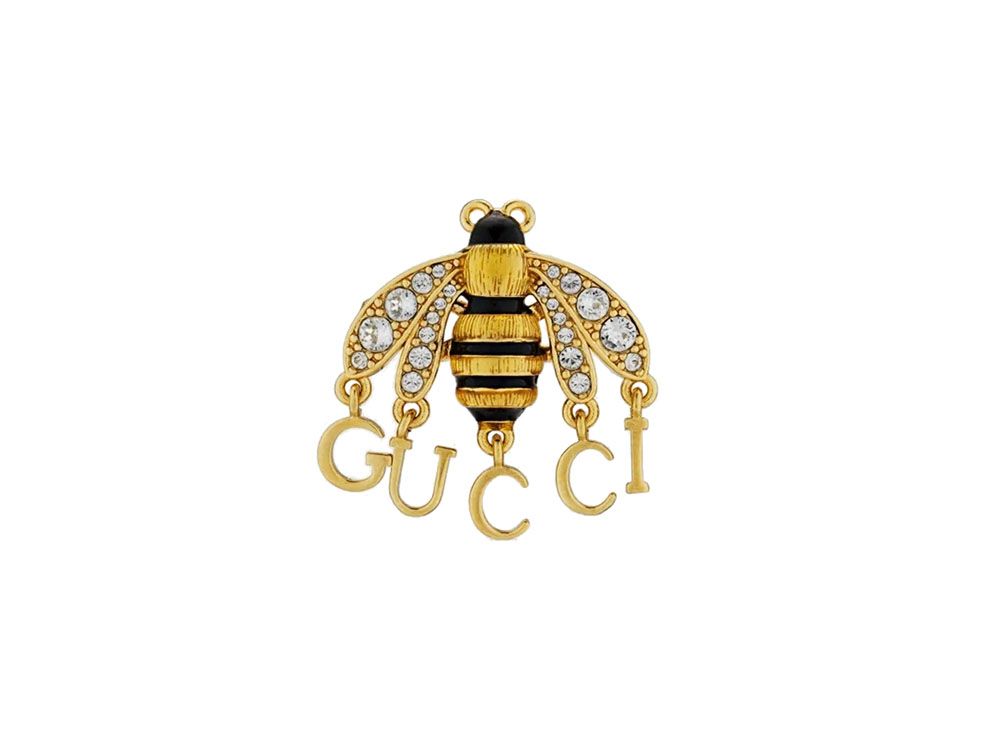 GUCCI Handwritten GUCCI Logo Bee Ring Gold Tone Metal I "Gold" | SNKRDUNK
