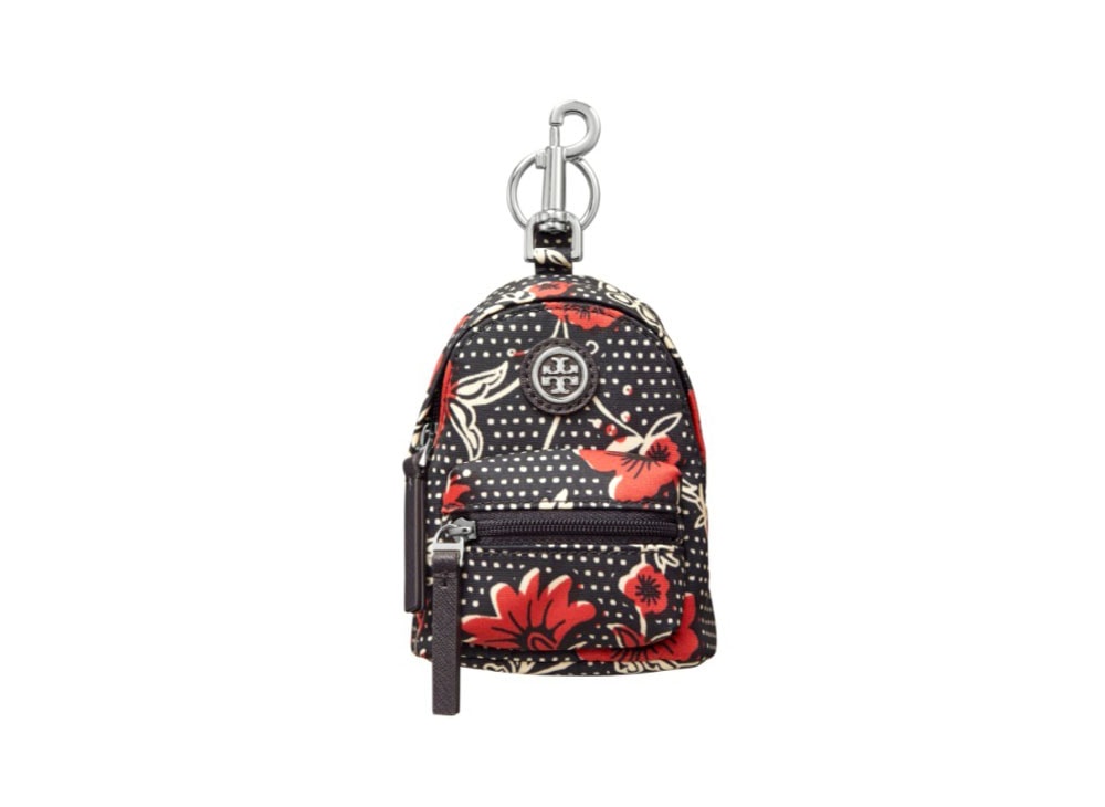 Tory Burch Printed Nylon Mini Backpack Key Ring | SNKRDUNK