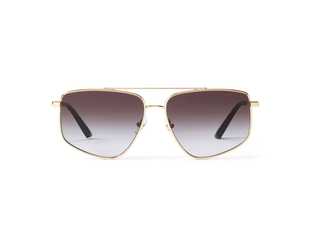 Jimmy Choo Alyssa Aviator Sunglasses "Pale Gold" | SNKRDUNK