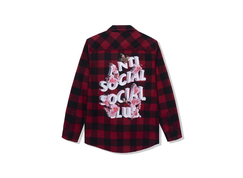 ANTI SOCIAL SOCIAL CLUB FA22 Happiest Place On Earth Red Flannel "Red ...