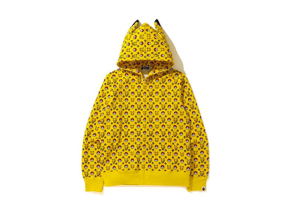 A BATHING APE / Pokemon Full Zip Hoodie "Yellow" | SNKRDUNK