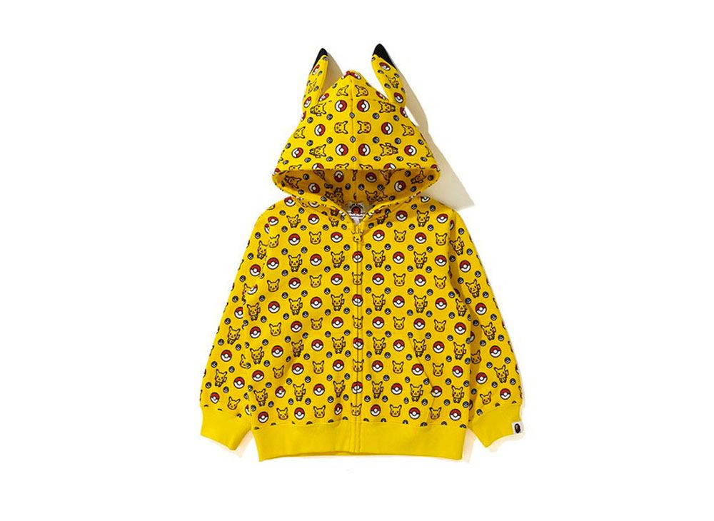 A BATHING APE / Pokemon Kids Zip Hoodie "Yellow"の新品/中古フリマ(通販)｜スニダン