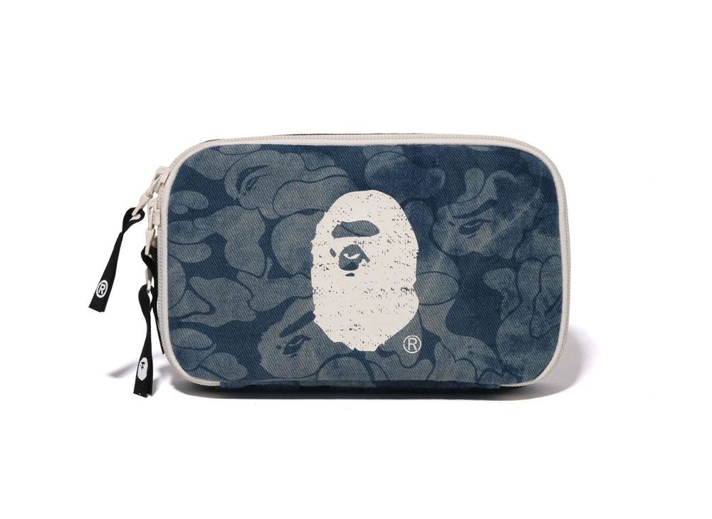 A BATHING APE Solid Camo Denim Pouch "Lightindi"の新品/中古フリマ(通販)｜スニダン