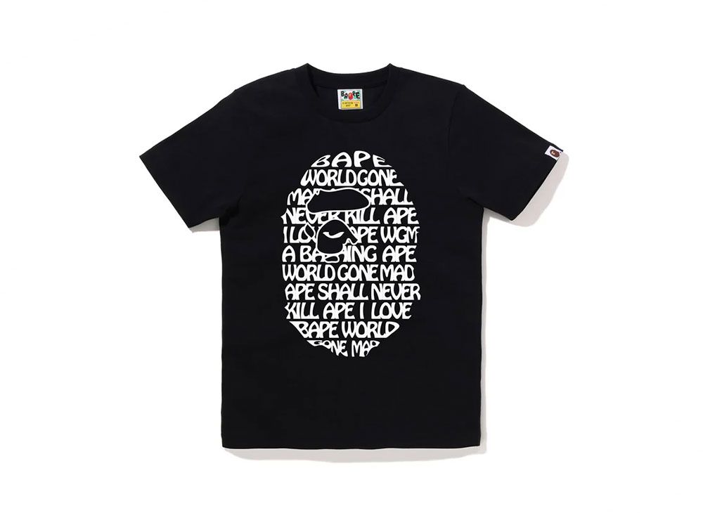 A BATHING APE Text Ape Head Tee "Black"の新品/中古フリマ(通販)｜スニダン