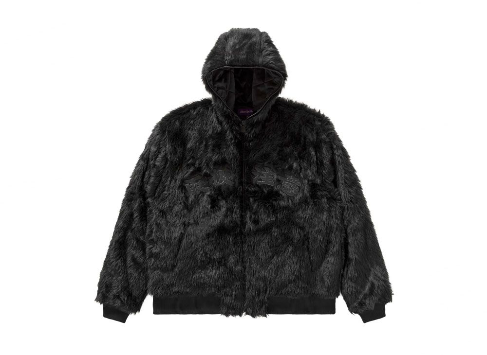 Blackeyepatch Handle With Care Hooded Fur Jacket "Black" | SNKRDUNK