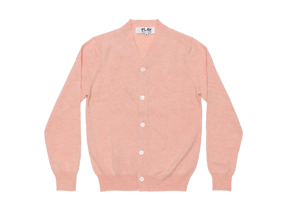 COMME des GARCONS PLAY CDG Top Dyed Carded Lambswool Men's Cardigan ...