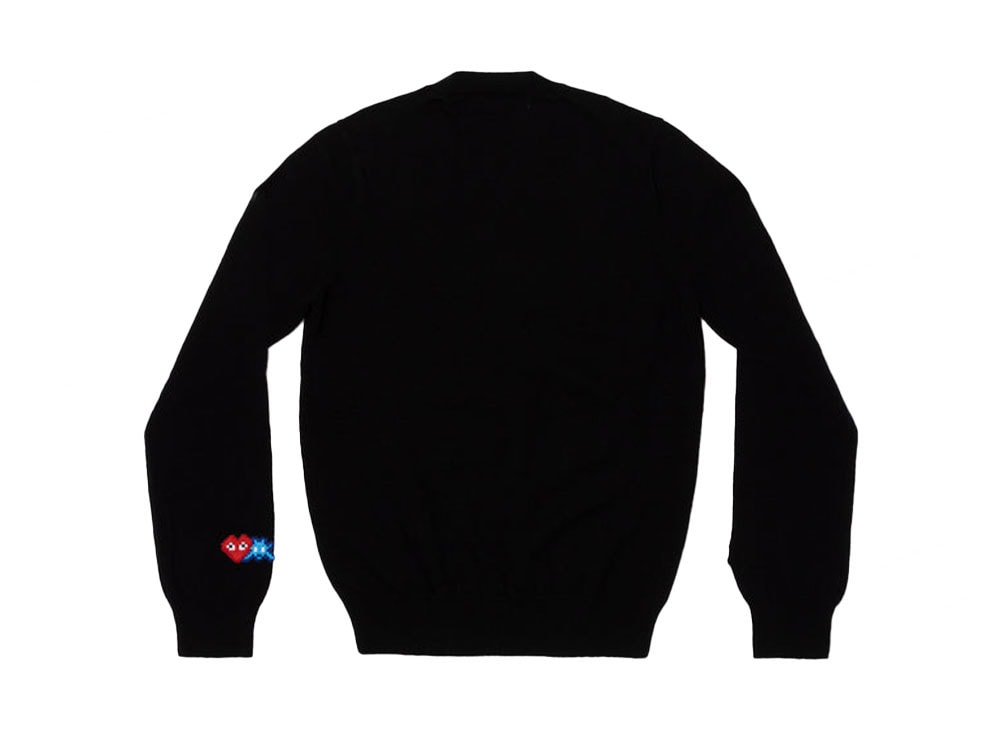 COMME des GARCONS PLAY CDG Invader Men's Lambswool Cardigan "Black ...