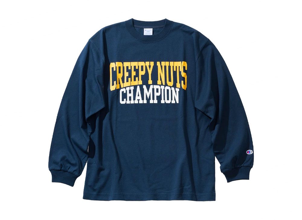 Champion x Creepy Nuts Long Sleeve T-Shirt "Navy"の新品/中古フリマ(通販)｜スニダン
