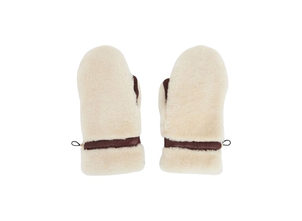 Chloe Shearling Mittens "Beige/Brown" | SNKRDUNK