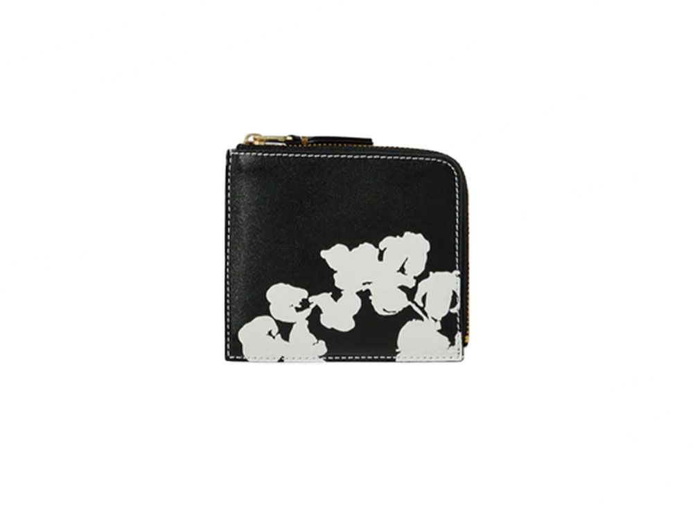 DENIM TEARS x CDG Wreath Zip Around Wallet "Black" | SNKRDUNK