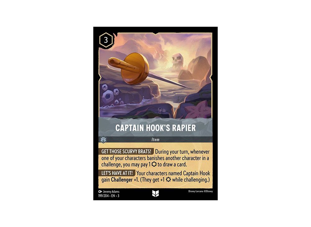 Captain Hook's Rapier UC [199/204 EN-3](Into the Inklands) [English Ver ...