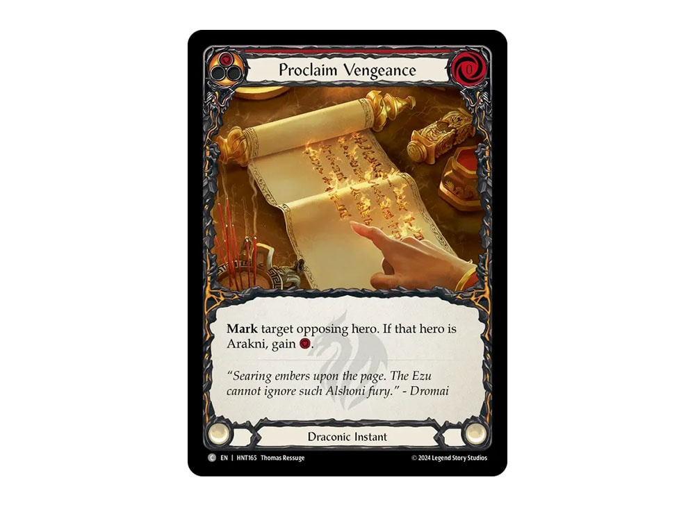 Proclaim Vengeance C :RFoil [HNT165] [EN] (Booster Pack "The Hunted ...