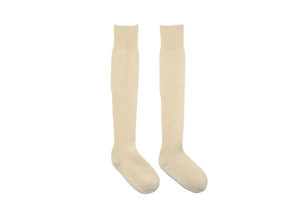 FUMIKA UCHIDA Shetland Long Socks "Ivory" | SNKRDUNK