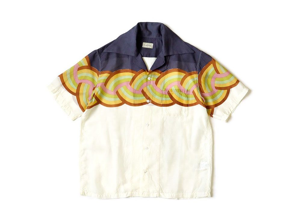 KAPITAL Silk Rayon Rainbow Langle Color Aloha Shirt "Nascon Kinari ...