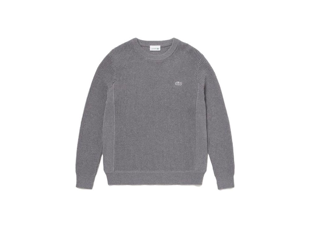 LACOSTE Heather Color Ring Waffle Knit "Grey" | SNKRDUNK