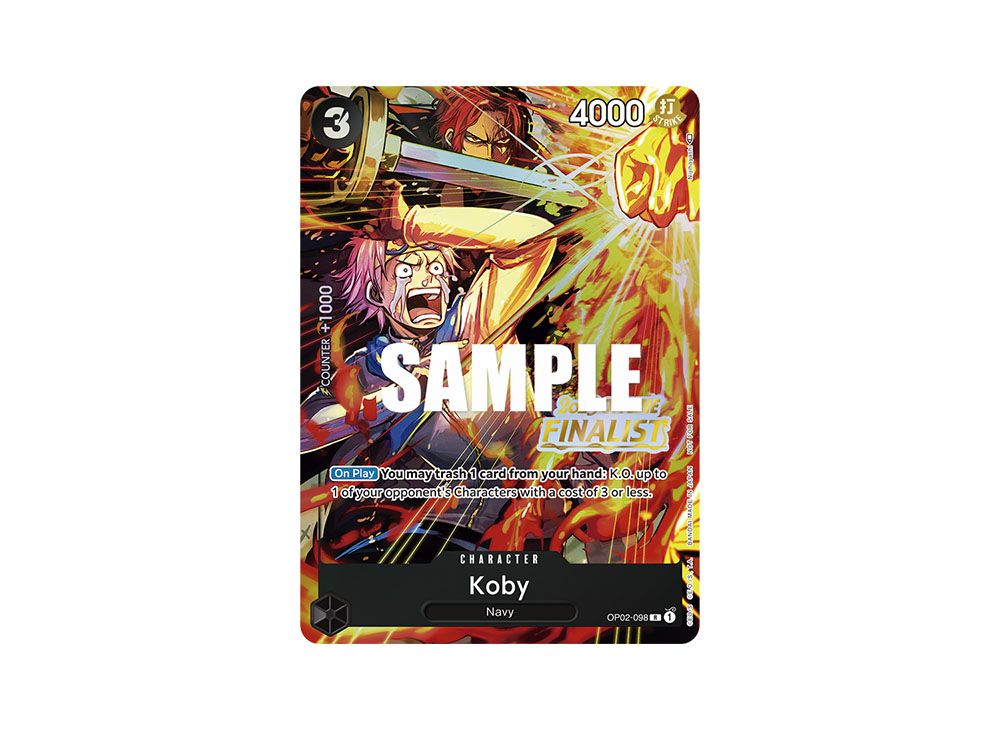 Koby R [OP02-098] [EN](Promotional Card "Offline Regional 2023 Finalist ...