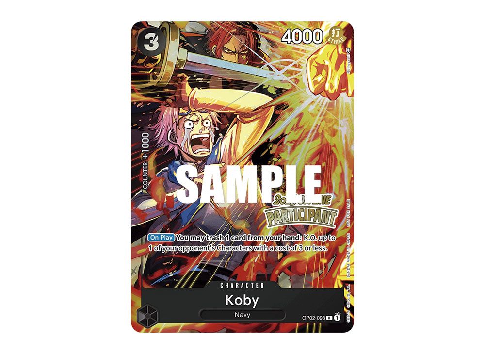 Koby R [OP02-098] [EN](Promotional Card "Offline Regional Participation ...