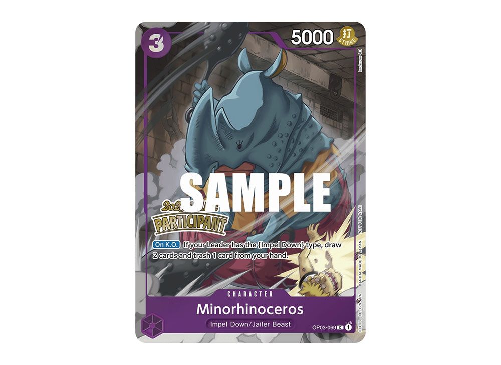 Minorhinoceros C [OP03-069] [EN](Promotional Card "Online Regional Participation Pack Vol.2 ...