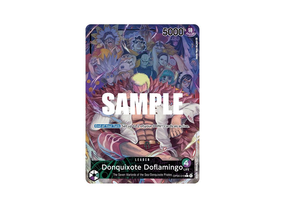 ドンキホーテ・ドフラミンゴ L-P [OP04-019]【英語版】(ブースターパック「謀略の王国」)の新品/中古フリマ(通販)｜スニダン