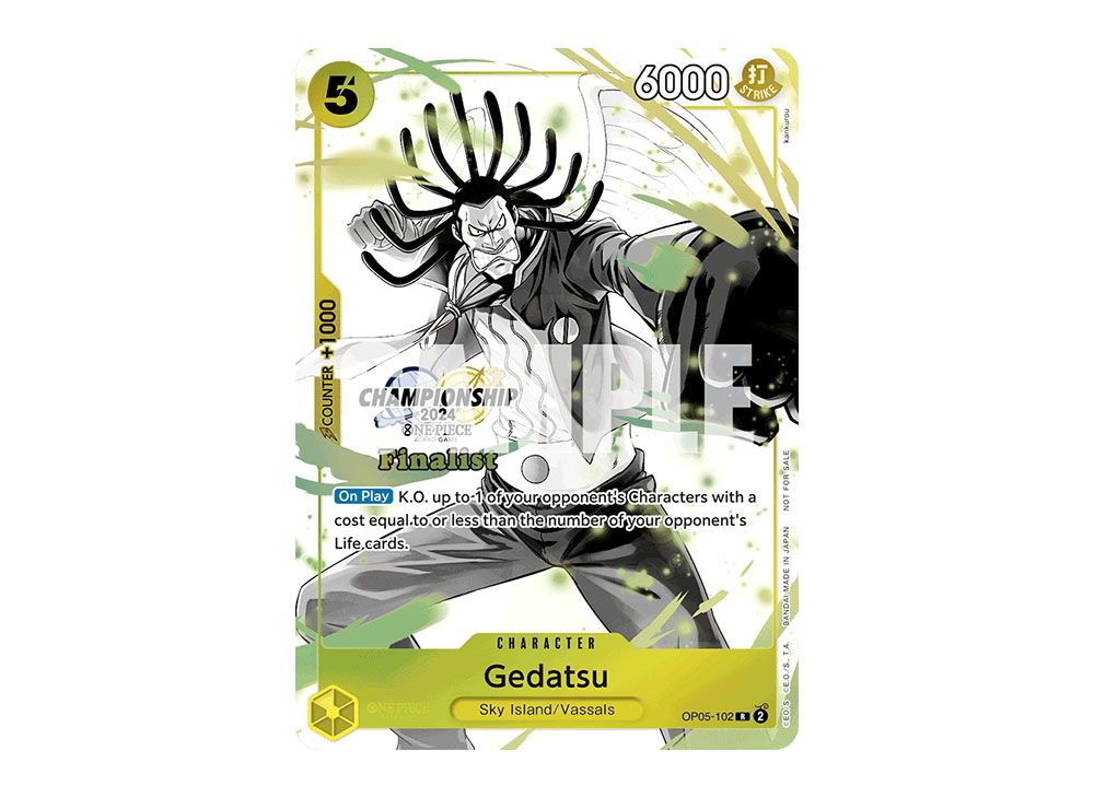 Gedatsu R [OP05-102] [EN](Promotional Card "Championship 2024 Finalist ...
