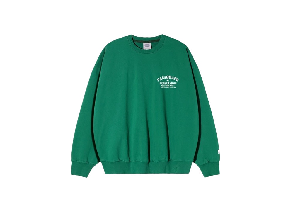 Paragraph Spray Corner Shop Crew "Green" | SNKRDUNK