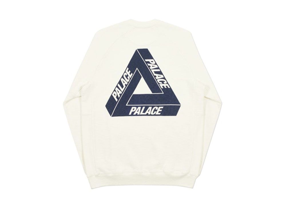 PALACE 2018FW Slub Crew "White" | SNKRDUNK