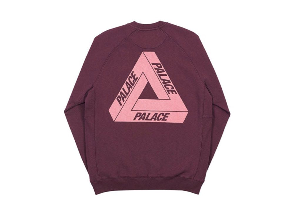 PALACE 2018FW Slub Crew "Burgundy" | SNKRDUNK