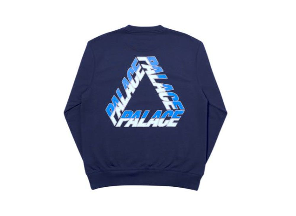 PALACE Split P3 Crew "Navy" | SNKRDUNK