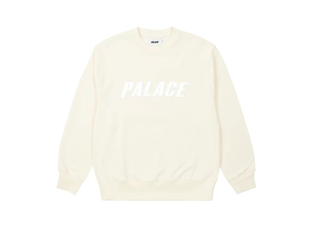 PALACE Iridescent Applique Crew "Soft White"を買うならスニーカーダンク