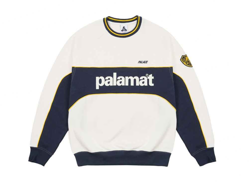 PALACE Palamat Crew "White / Navy" | SNKRDUNK