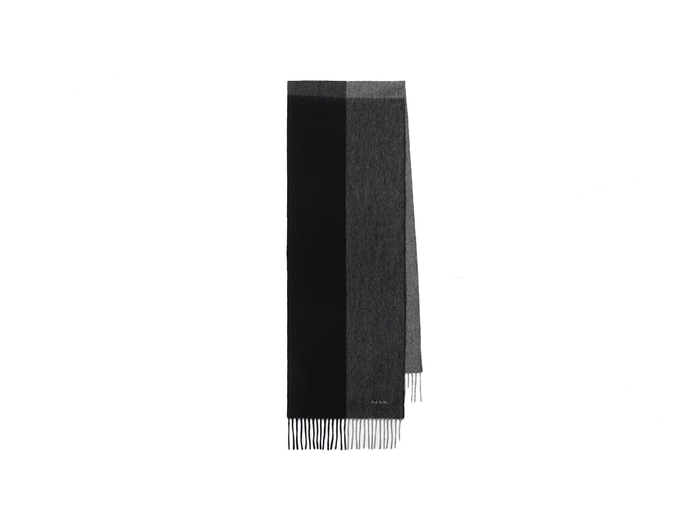Paul Smith Color-Blocking Cashmere-Blend Scarf "Black" | SNKRDUNK