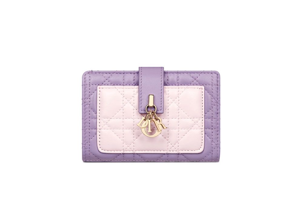 Dior My Dior Dittany Wallet Cannage Lambskin Japan Exclusive "Lilac ...