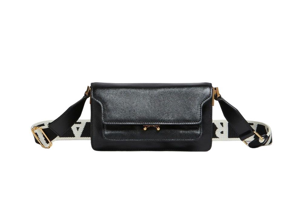 マルニ レザー E/W ソフト トランク バッグ ロゴ入りストラップ付き "ブラック" SBMP0124Q6P264400N99の新品/中古 ...