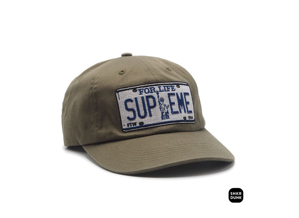 Supreme License Plate 6-Panel "Green" | SNKRDUNK