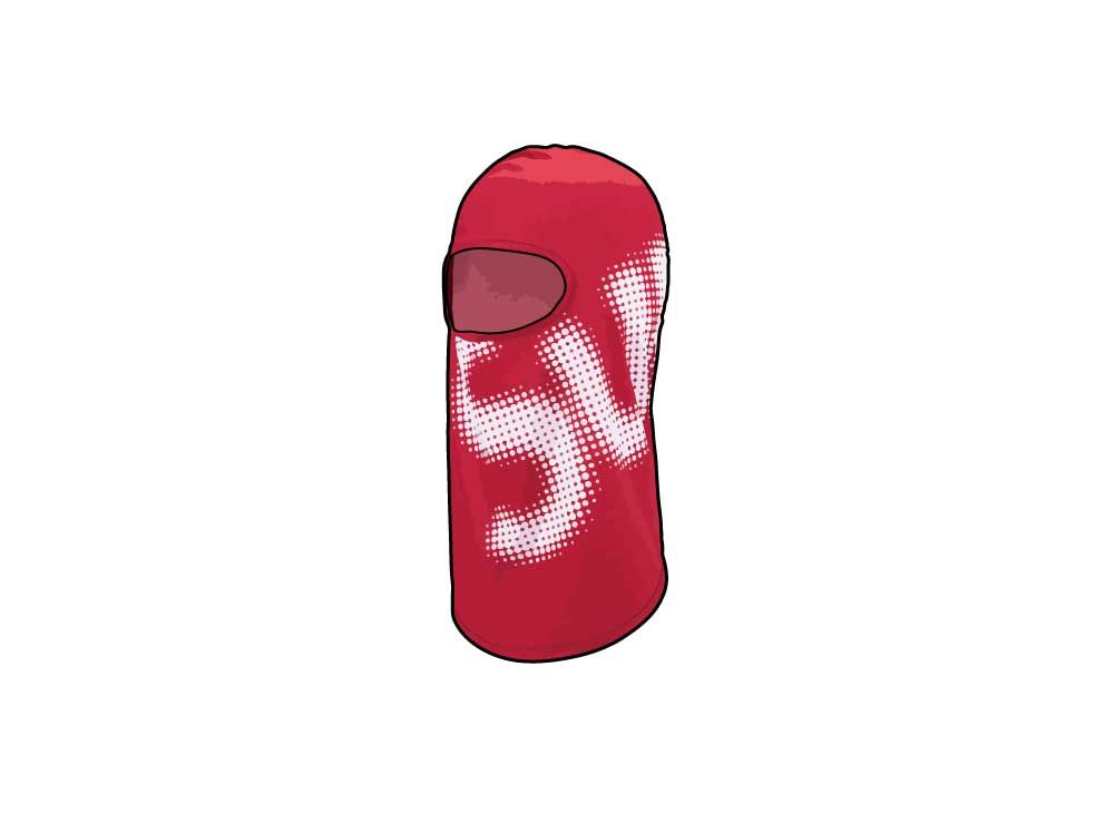 Supreme Halftone Lightweight Balaclava "Red" | SNKRDUNK
