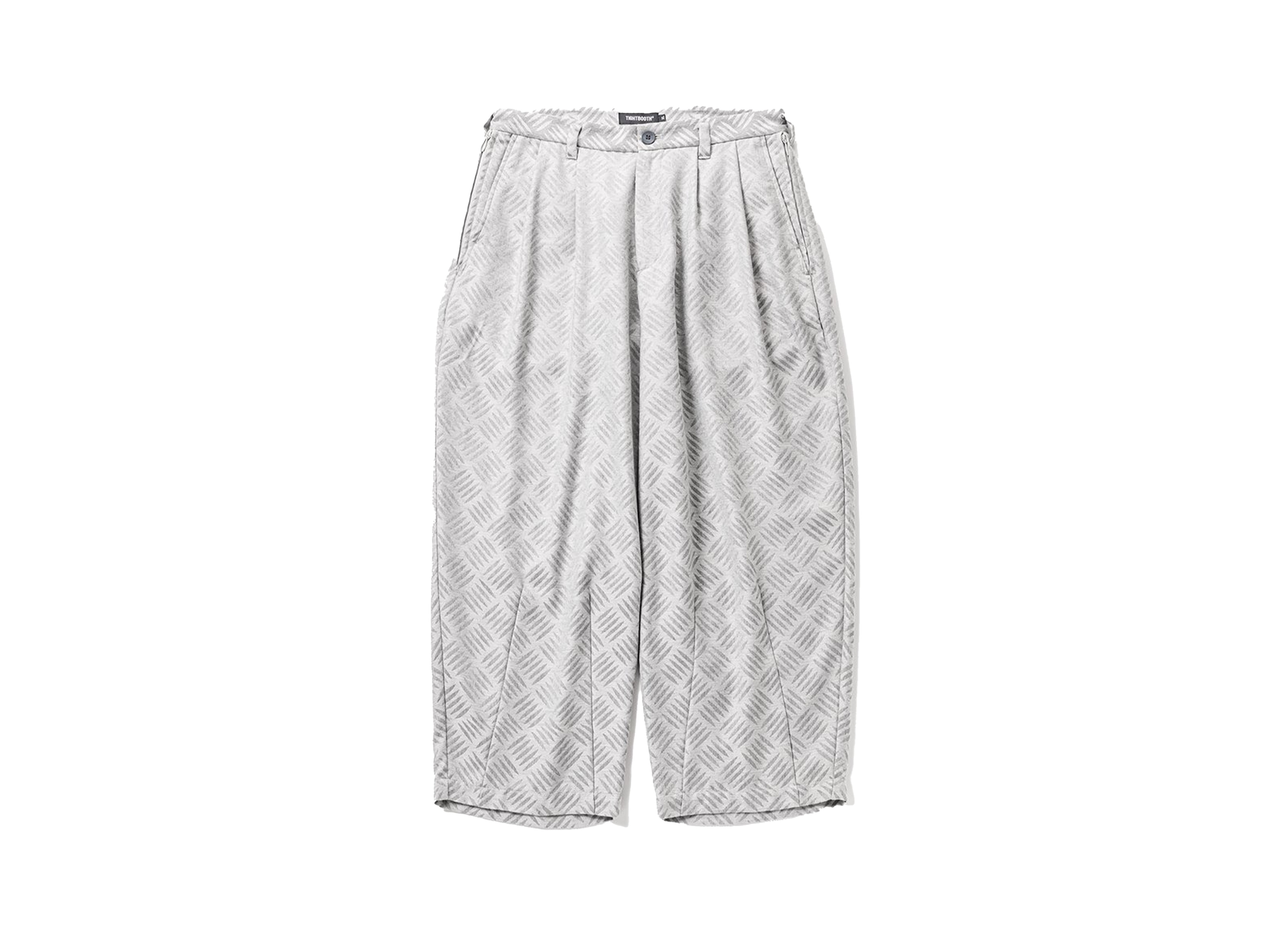 TIGHTBOOTH Formal Checker Plate Baggy Slacks "Ash" | SNKRDUNK