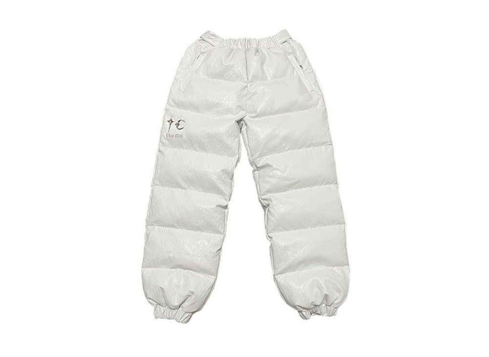THUG CLUB TC Leather Puffer Pants "White" | SNKRDUNK