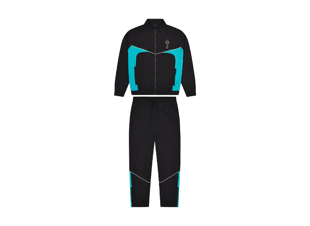 TRAPSTAR Irongate Shell Tracksuit "Black/Teal" | SNKRDUNK