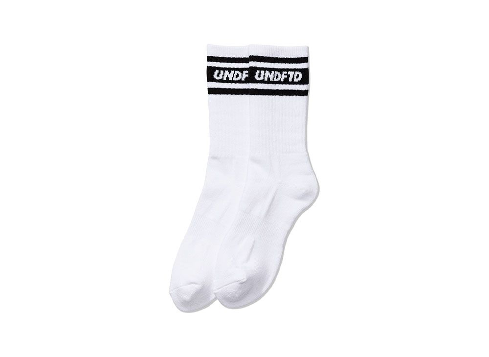 UNDEFEATED STRIPED CREW SOCK - 05016 "White" | SNKRDUNK