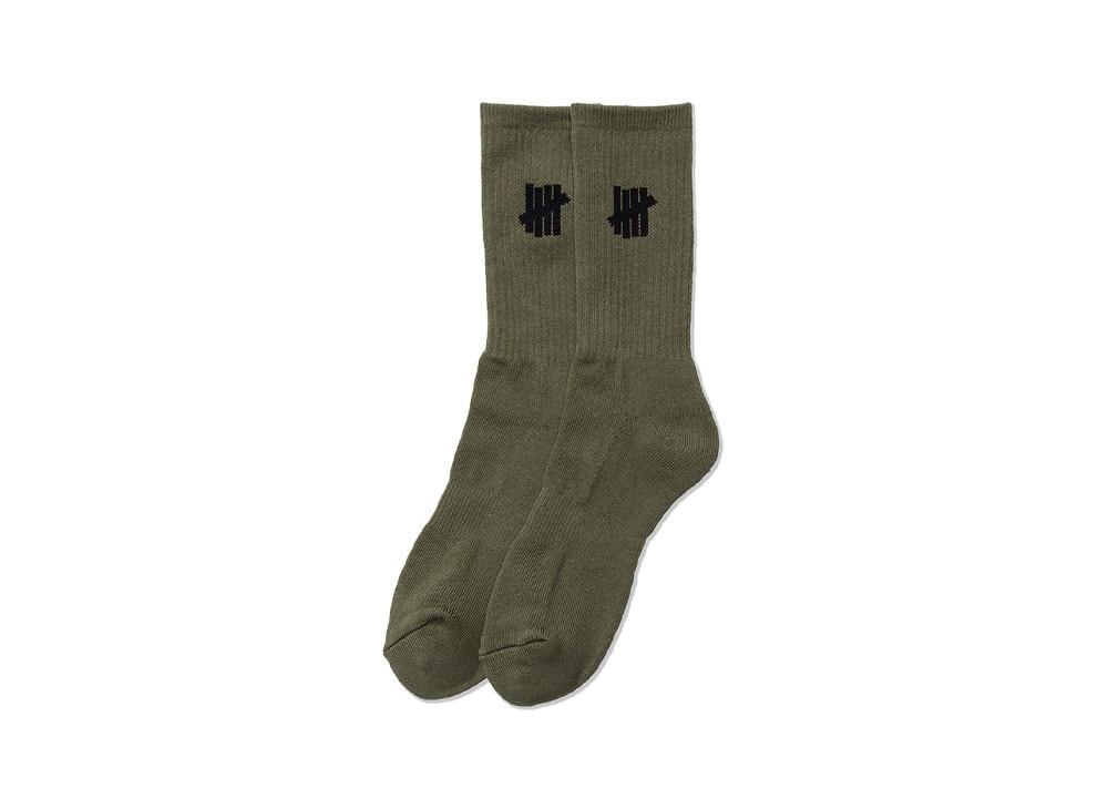 UNDEFEATED ICON CREW SOCK - 05014 "Olive" | SNKRDUNK