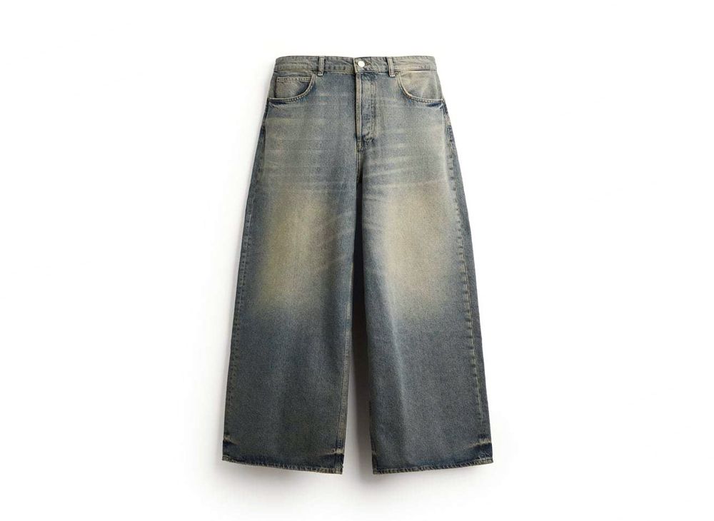 ZARA Overdyed Baggy Denim Pants "Sand/Blue"の新品/中古フリマ(通販)｜スニダン