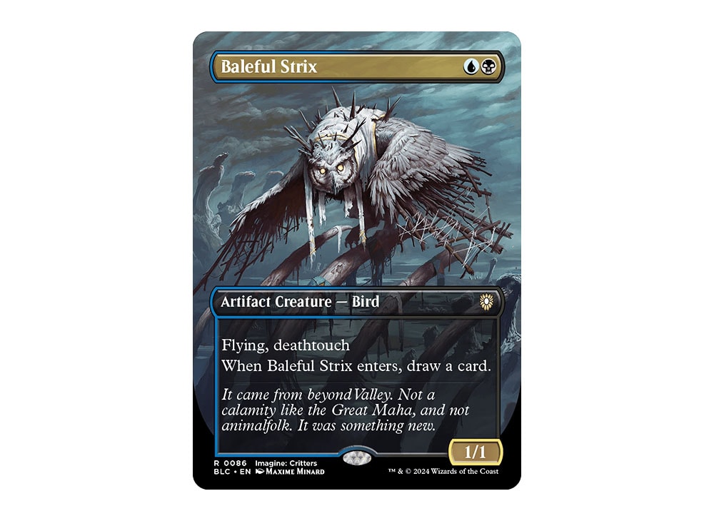 Baleful Strix R :Foil :Borderless [BLC 0086] [EN](Bloomburrow) | SNKRDUNK